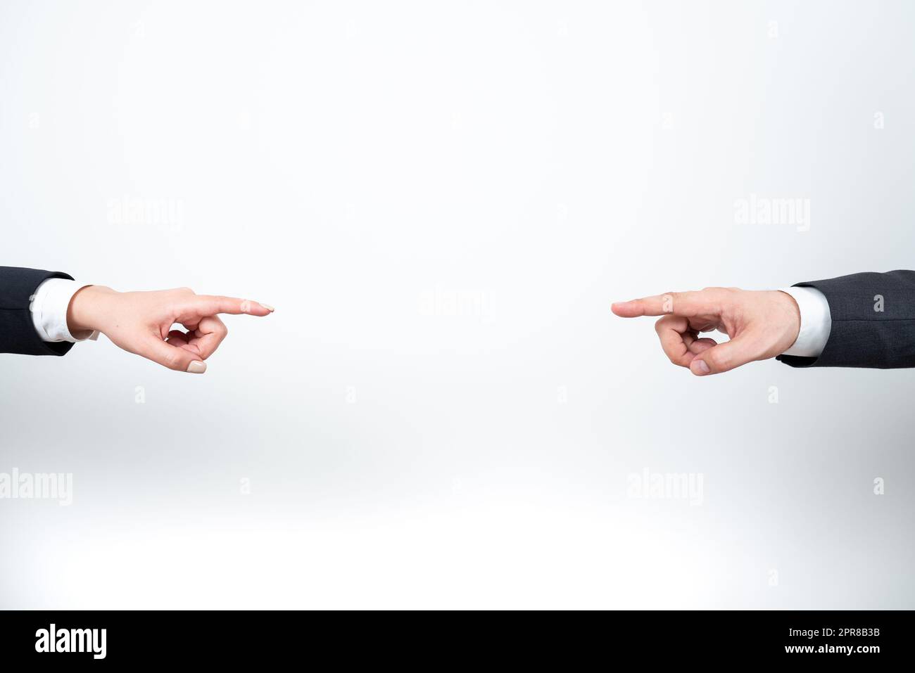 Important Messages Pointed Between Business Team Hands. Crutial ...