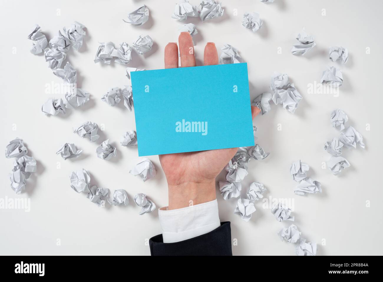 Paper Wraps Underneath Piece Of Paper With Important Message. Crumpled ...