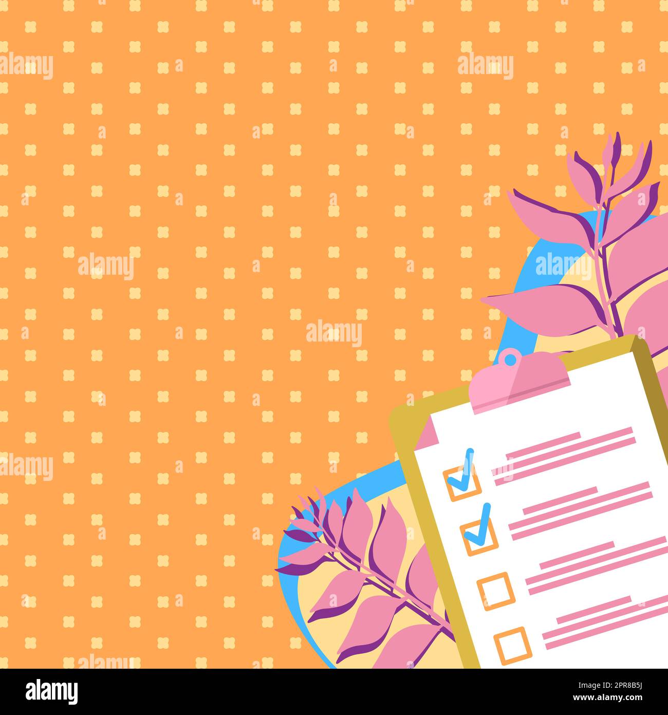 Clipboard Drawing With Checklist Marked Done Items On List. Board With ...