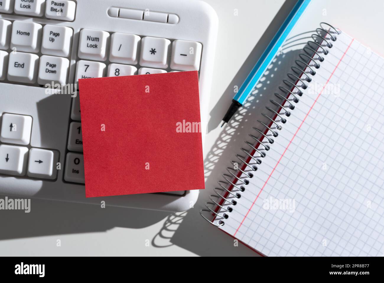 Important Messages Written On Note On Desk With Pen, Notebook And ...