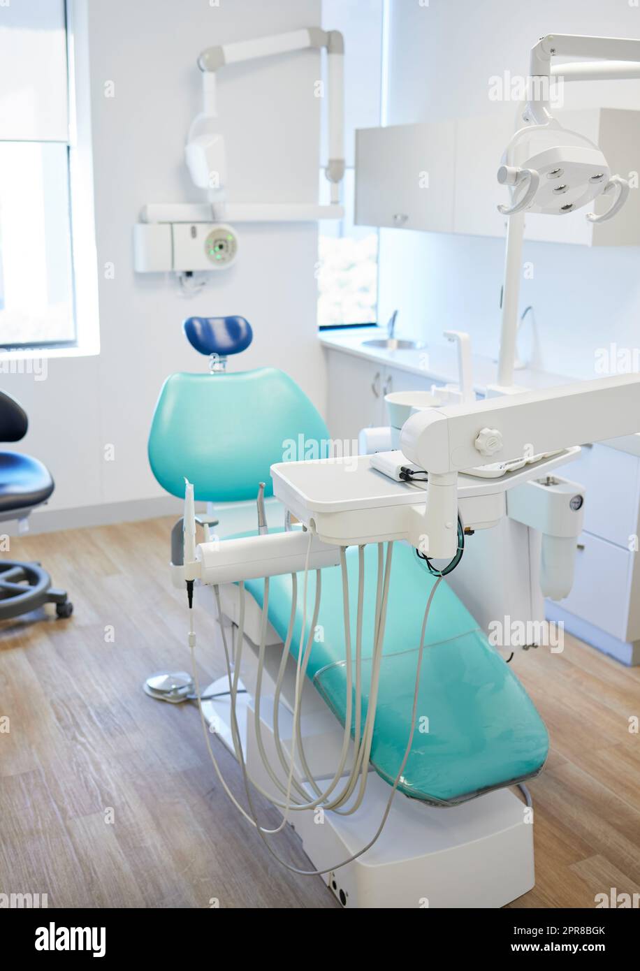 Make room for your tooth repair. an empty modern dentists office Stock ...