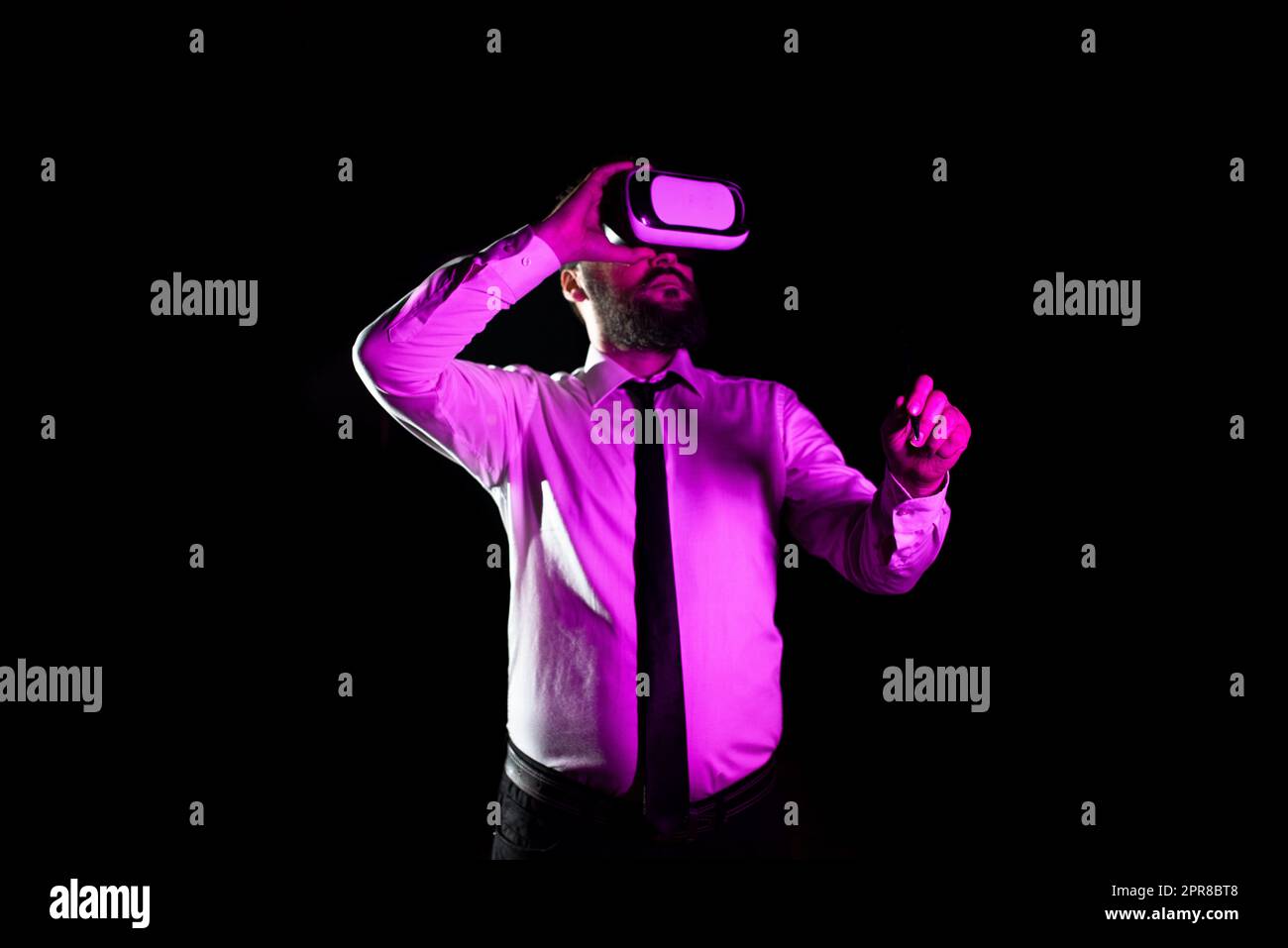 Businessman Wearing Headset Holding Pen While Taking Professional ...