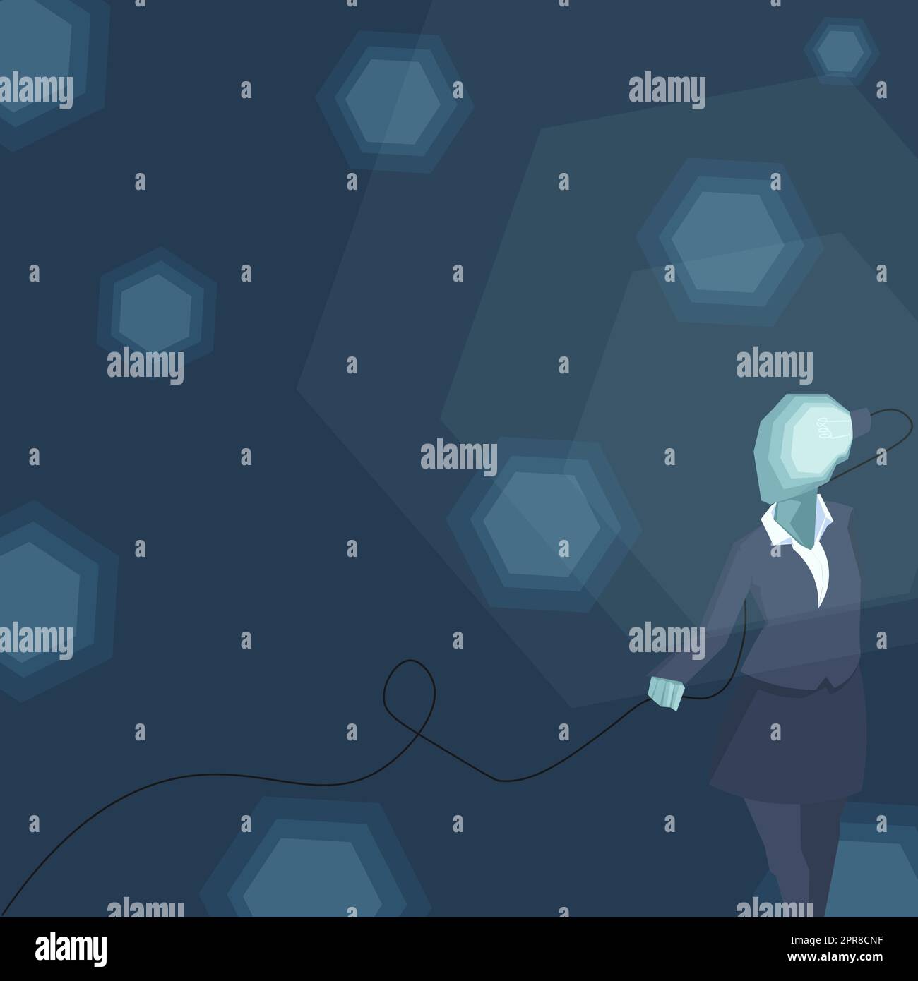 Professional woman head full new ideas. Lady wearing formal attire ...