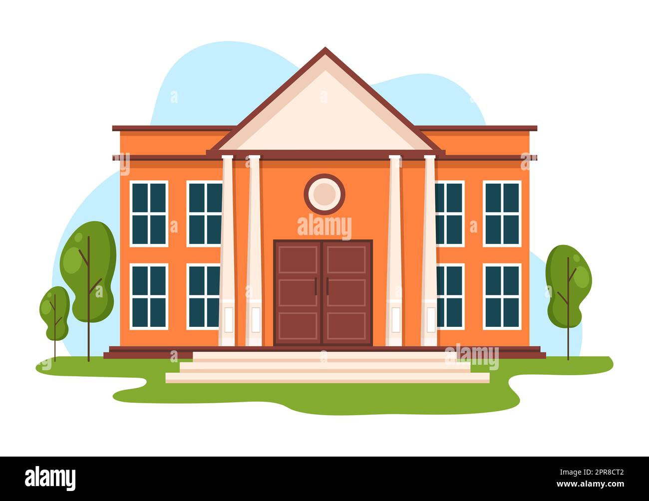 Politician or Government Building Cartoon Hand Drawn Illustration as a ...