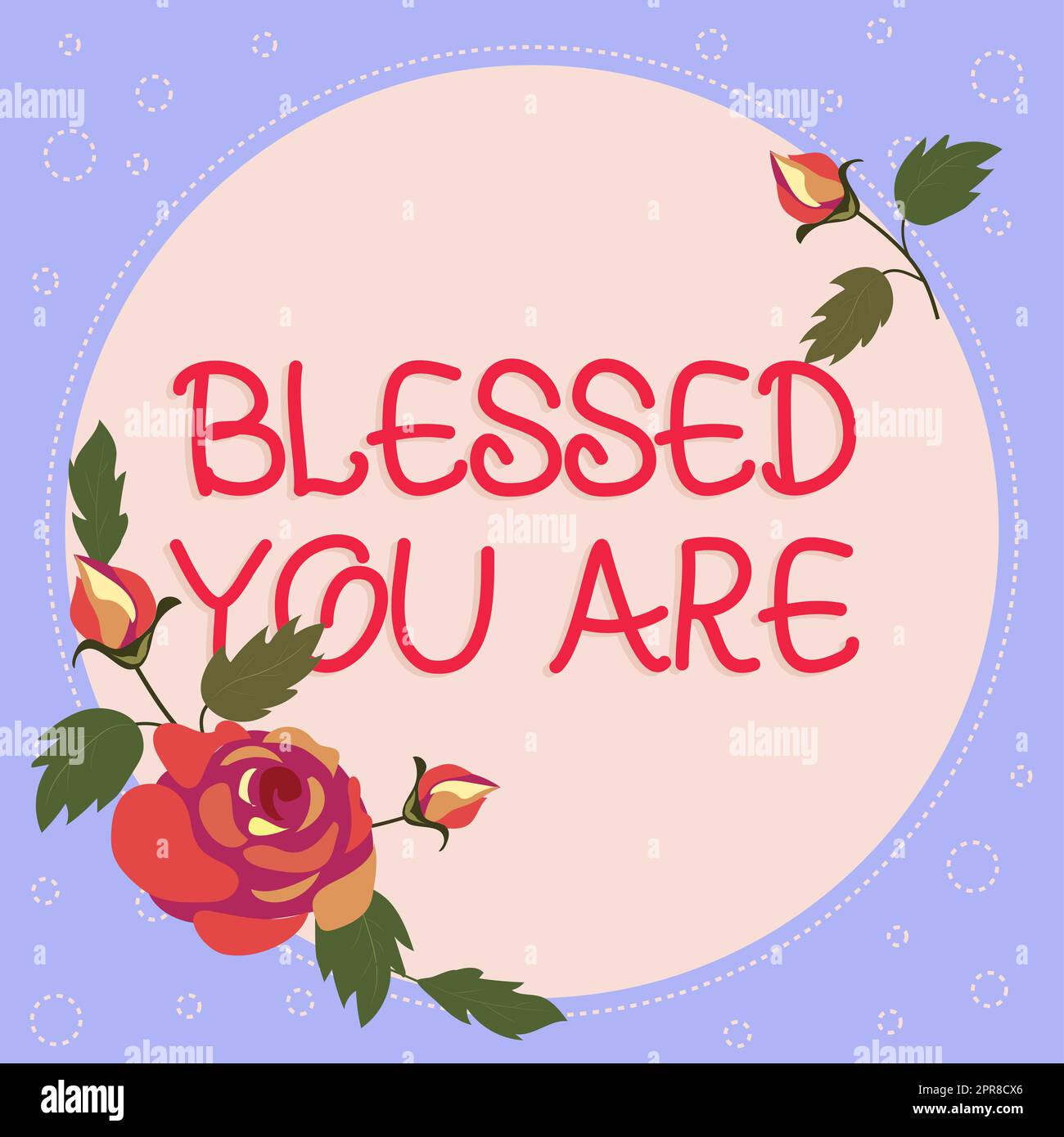 Conceptual display Blessed You Are, Word Written on Spiritual gratitude ...