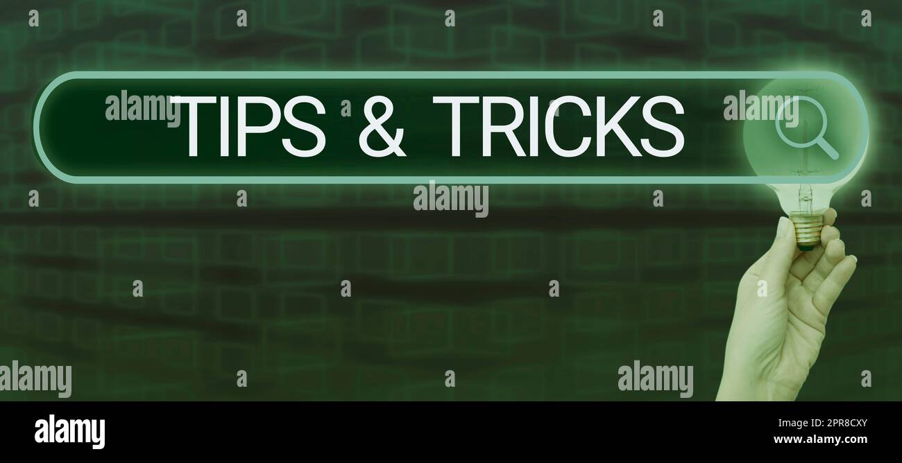 Inspiration showing sign Tips And Tricks. Conceptual photo Steps ...