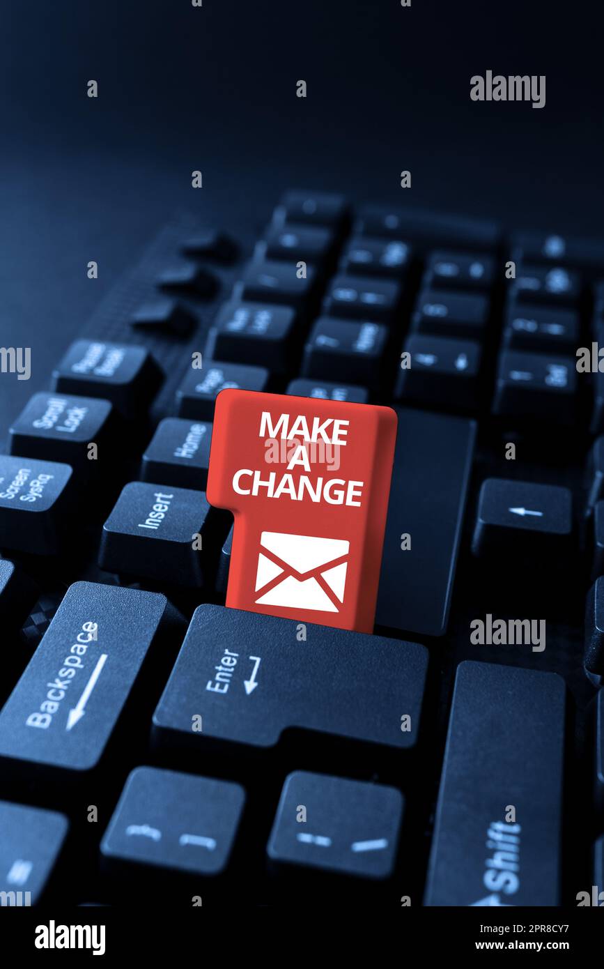Writing displaying text Make A Change. Internet Concept Try new thing ... Writing displaying text Make A Change. Internet Concept Try new thing ...