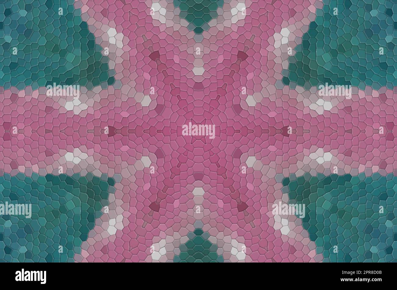Teal kaleidoscopic pattern hi-res stock photography and images - Alamy