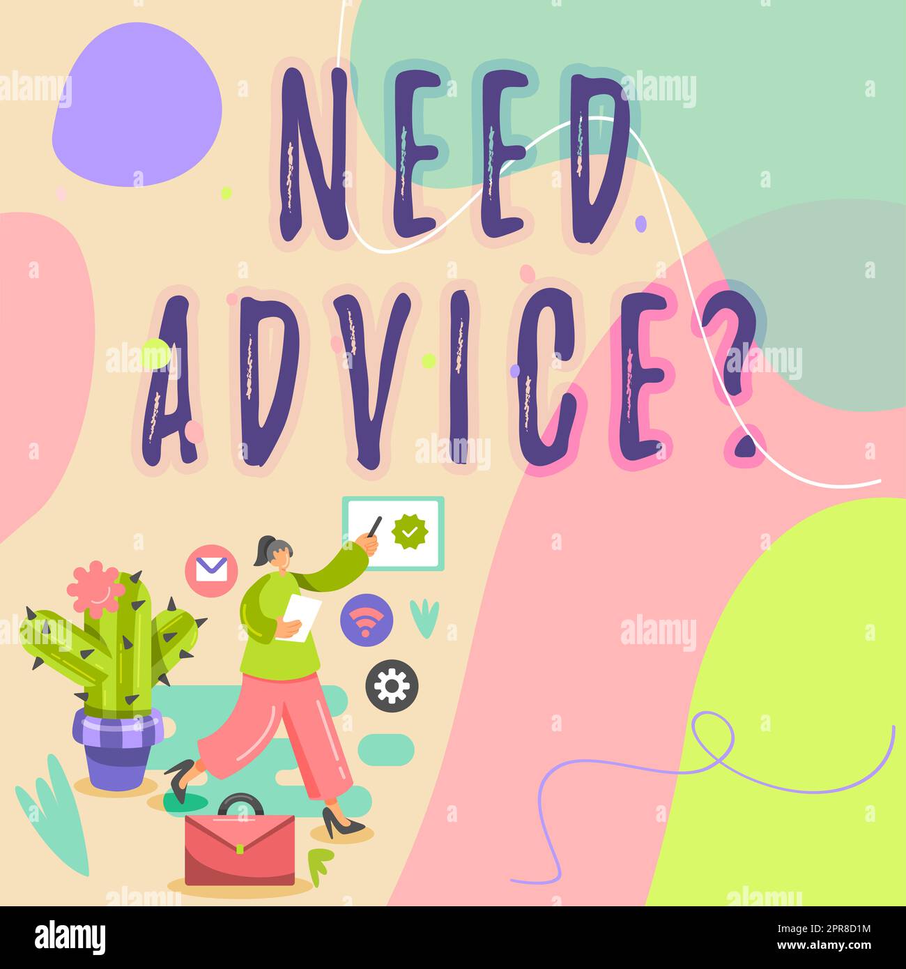 Text sign showing Need Advice Question, Internet Concept Asking someone ...