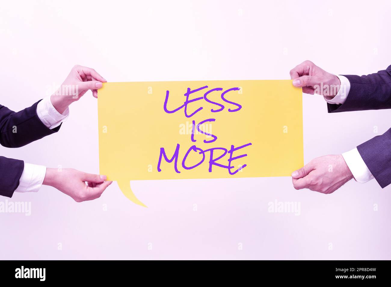 Inspiration showing sign Less Is More. Business concept Minimalist ...