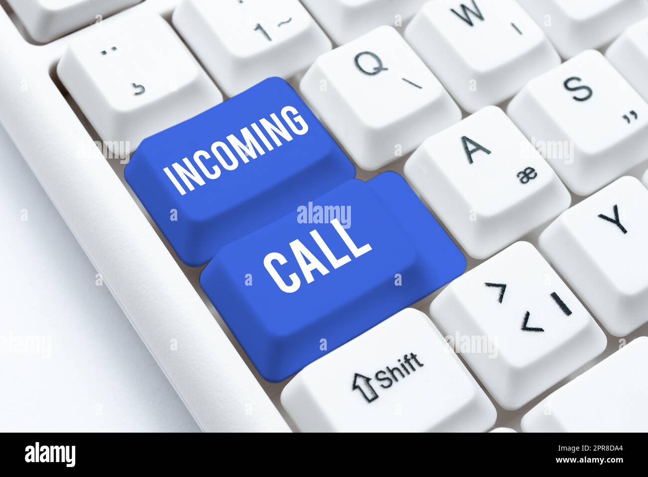 Sign displaying Incoming Call. Word for Inbound Received Caller ID ...
