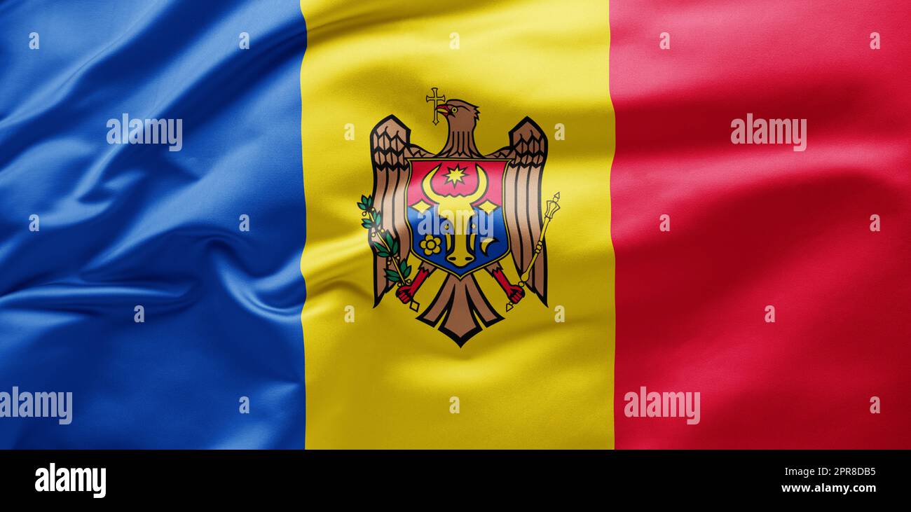 Waving national flag of Moldova Stock Photo - Alamy