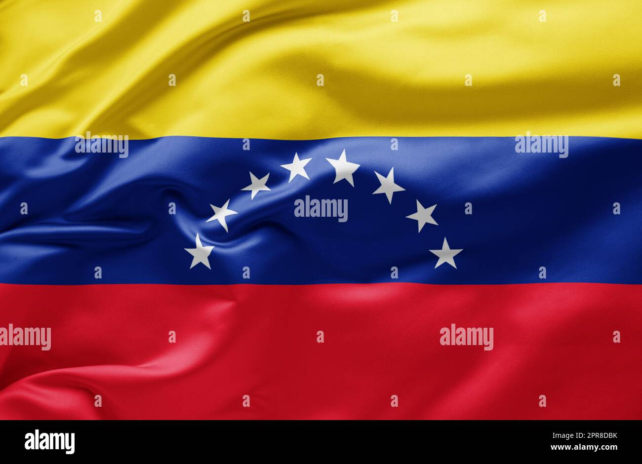 Waving national flag of Venezuela Stock Photo - Alamy