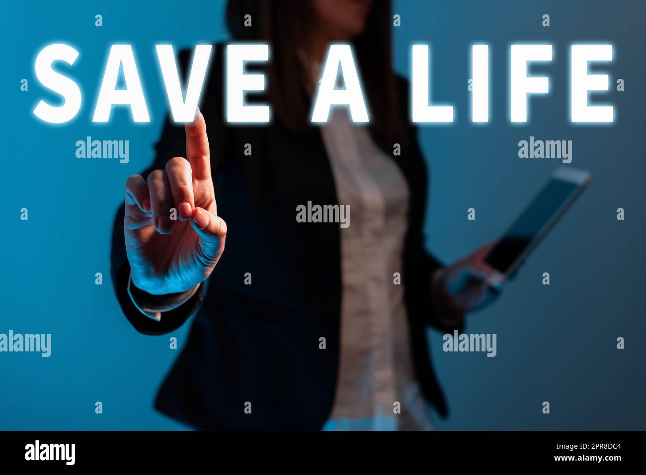 Writing displaying text Save A Life. Concept meaning Help assistance ...