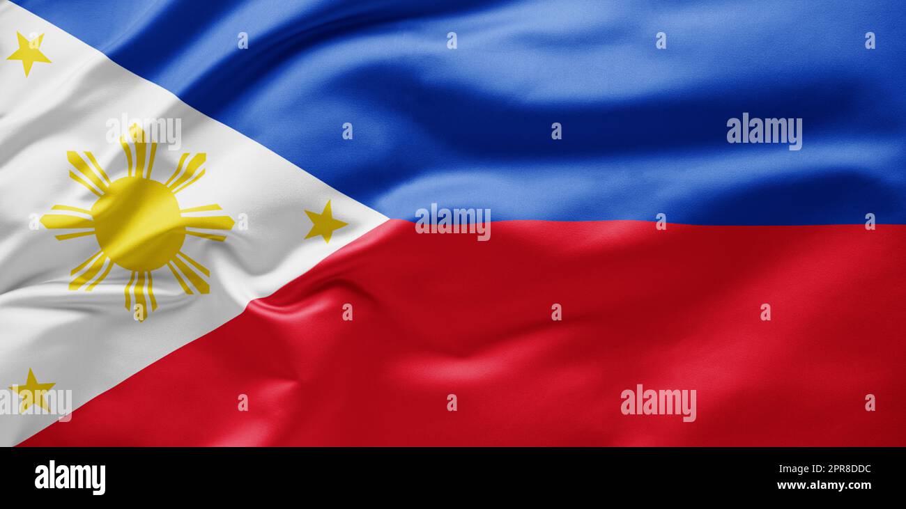 Waving national flag of Philippines Stock Photo - Alamy