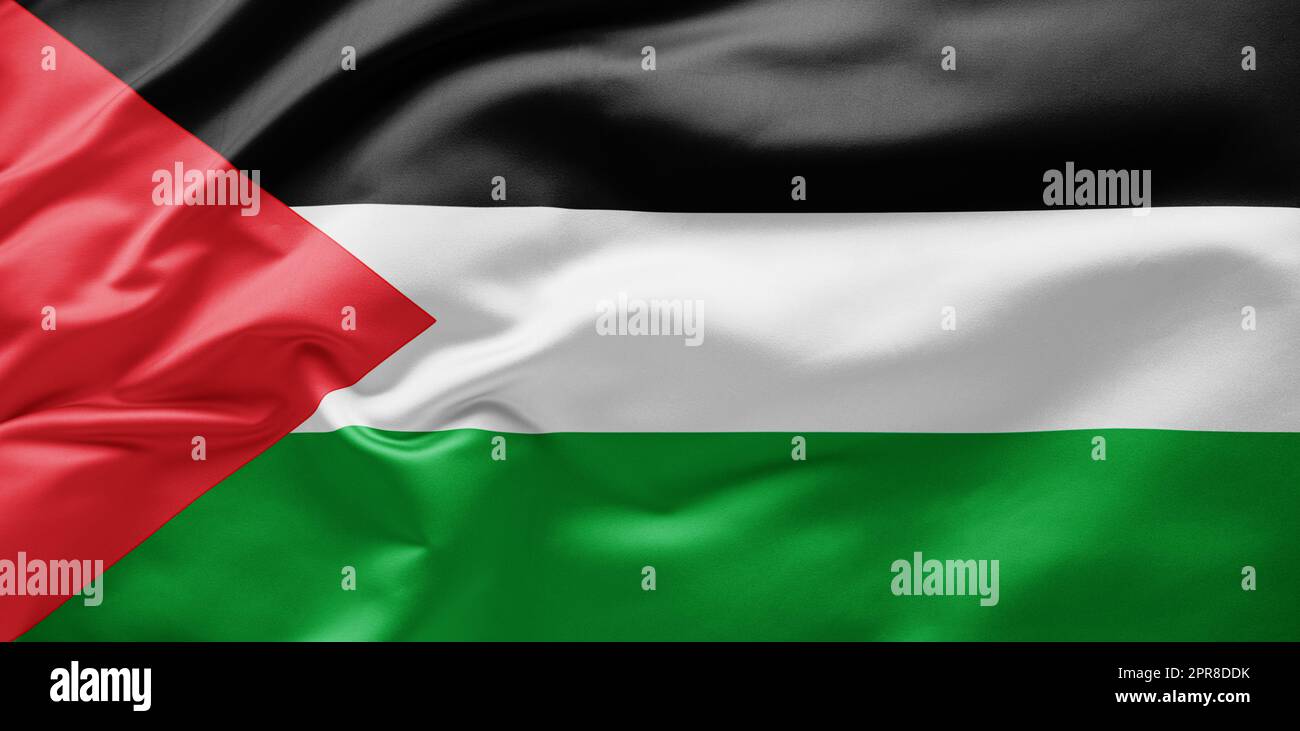 Waving national flag of Palestine Stock Photo - Alamy