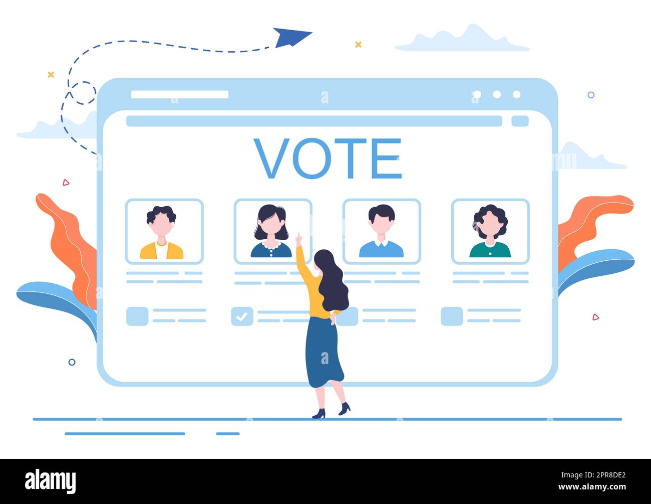 Political Candidate Cartoon Hand Drawn Illustration with Debates ...