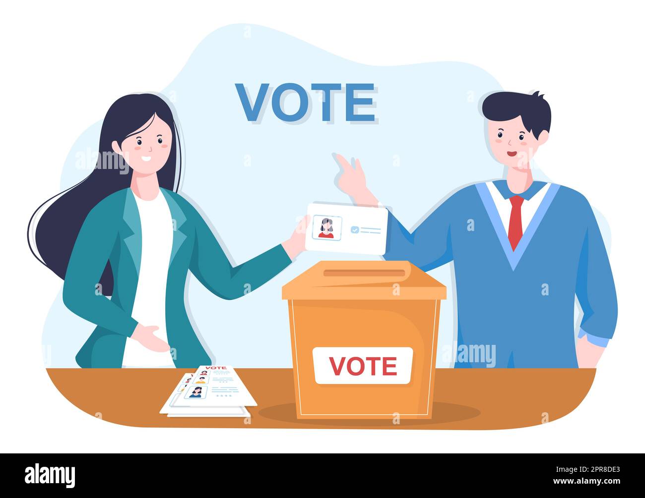 Political Candidate Cartoon Hand Drawn Illustration with Debates ...