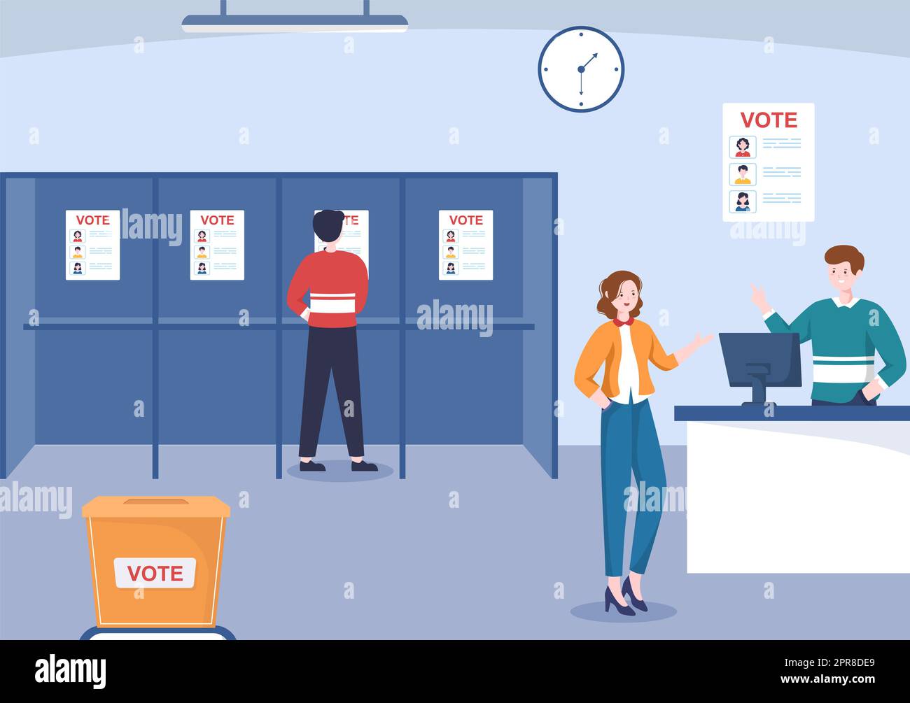 Political Candidate Cartoon Hand Drawn Illustration with Debates ...