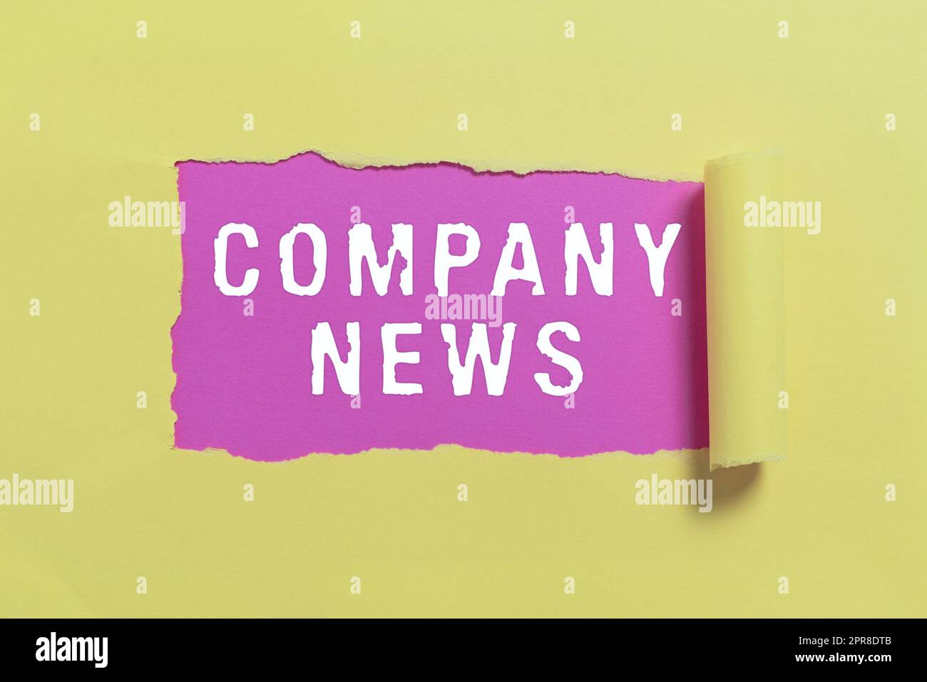Text caption presenting Company News. Concept meaning Latest ...