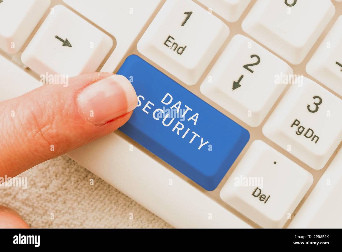 Hand writing sign Data Security. Business approach Confidentiality Disk Encryption Backups ...