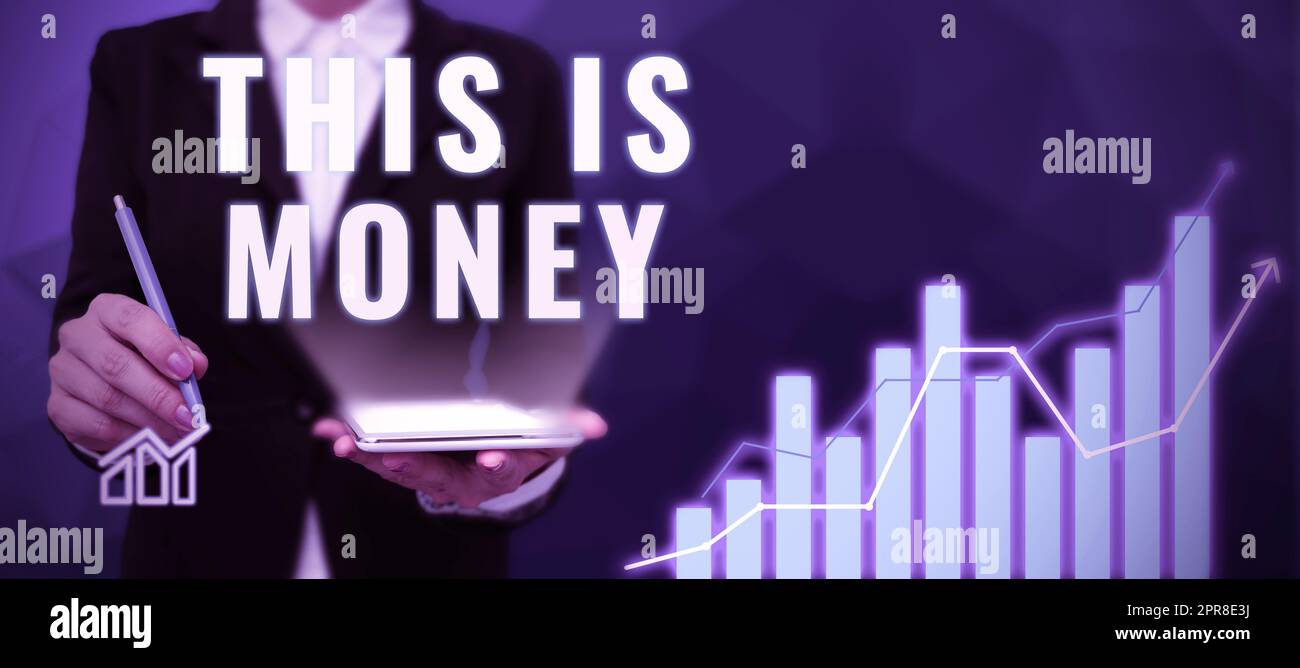 Writing displaying text This Is Money. Word for Large revenues from ...