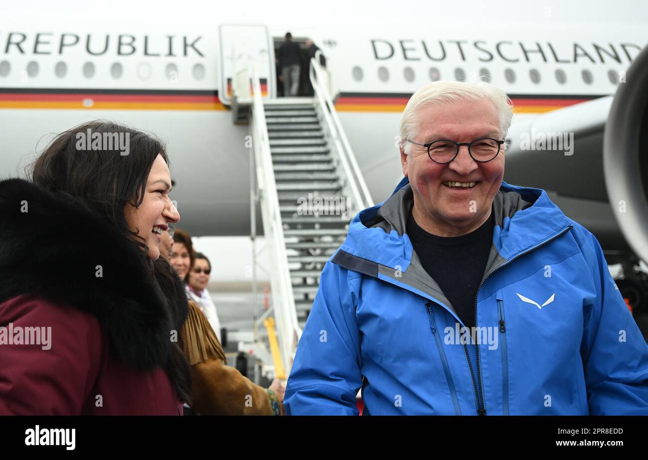 Yellowknife, Canada. 26th Apr, 2023. German President Frank-Walter ...