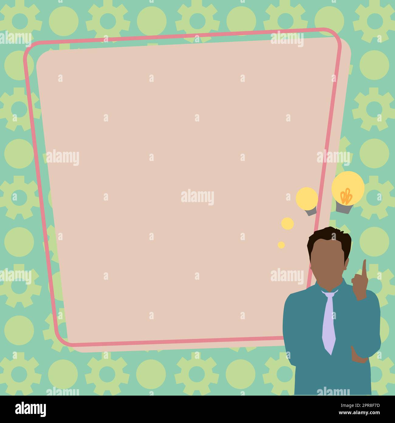 Illustration Of A Businessman Standing Firmly Thinking Deeply Coming Up ...