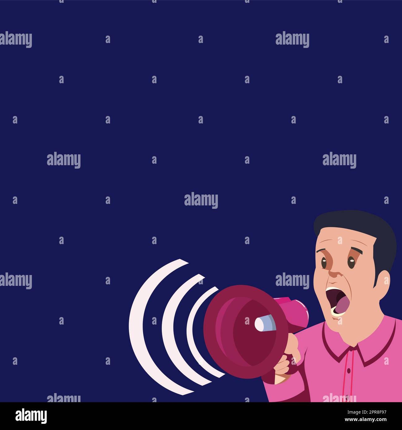 Person speaking bullhorn Stock Vector Images - Alamy