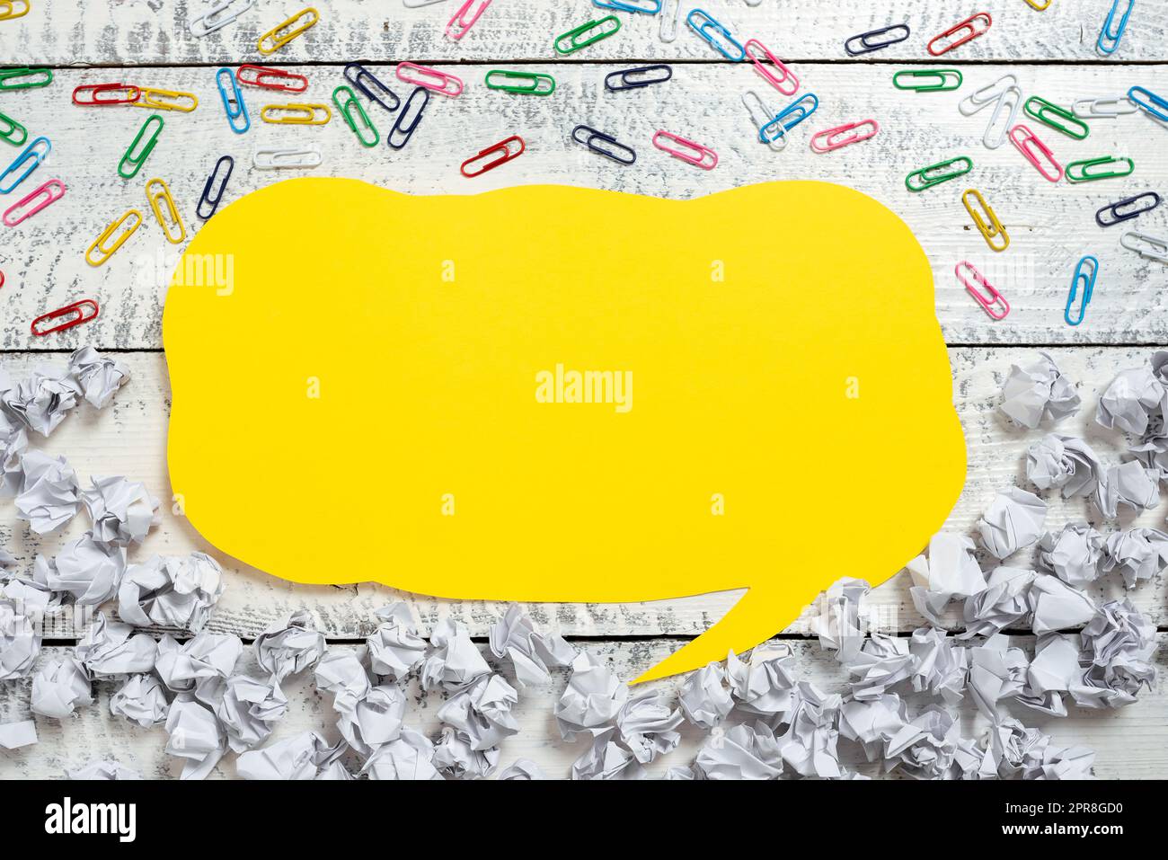 Speech Bubble With Important Ideas Divided On Half With Paper Wraps ...