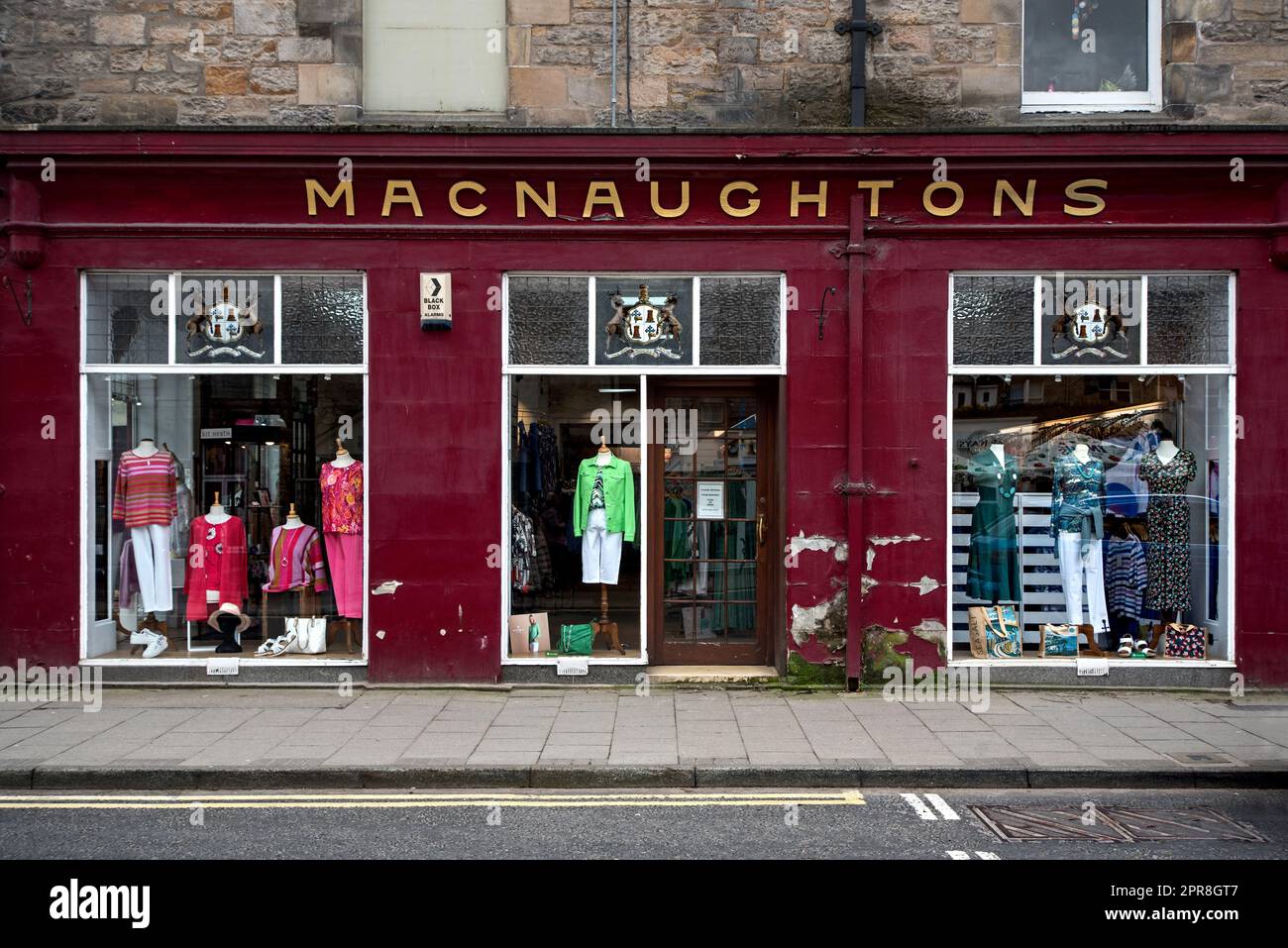 Exterior view of Macnaughtons of Pitlochry store on the corner of ...