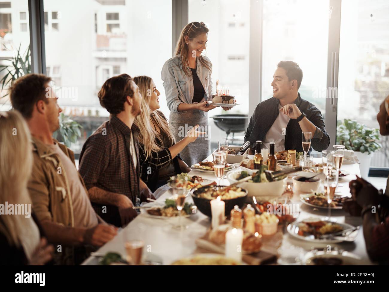 Group friends birthday party hi-res stock photography and images - Alamy