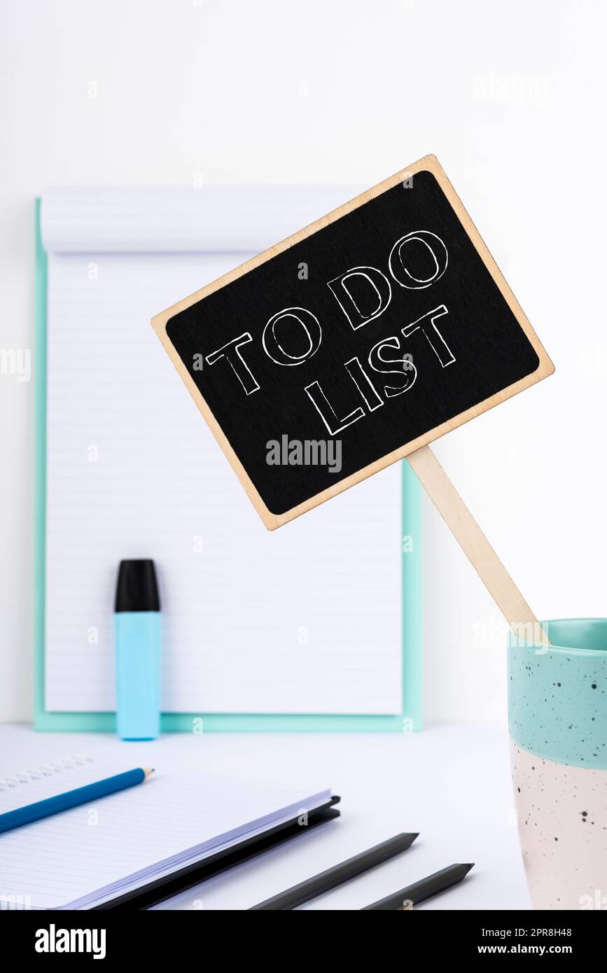 Writing displaying text To Do List. Business showcase A structure that ...