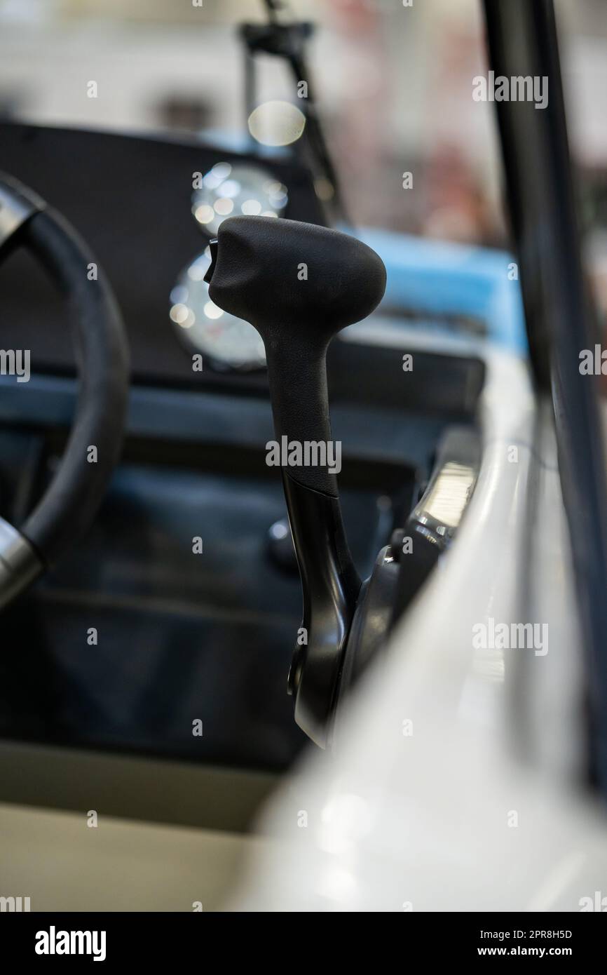 Boat throttle lever Stock Photo - Alamy