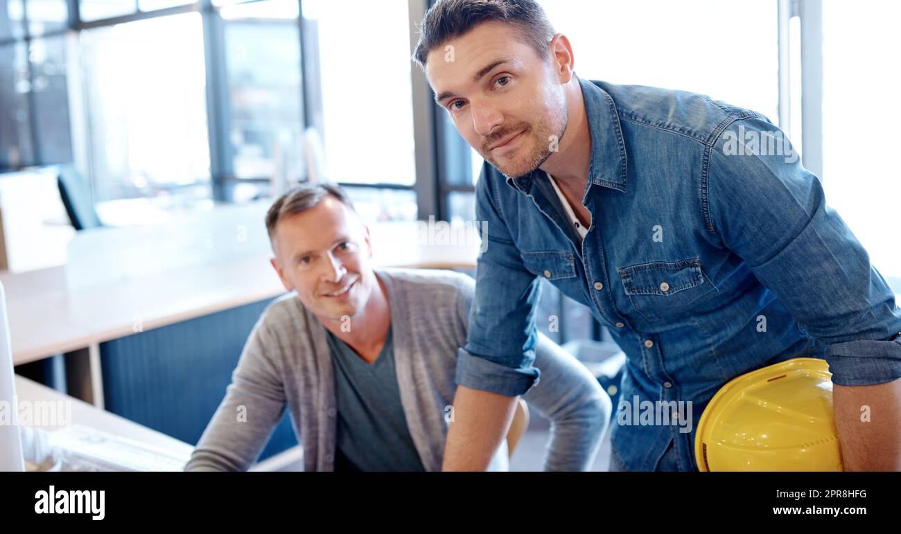 Ready to build the future you deserve. Portrait of two handsome ...