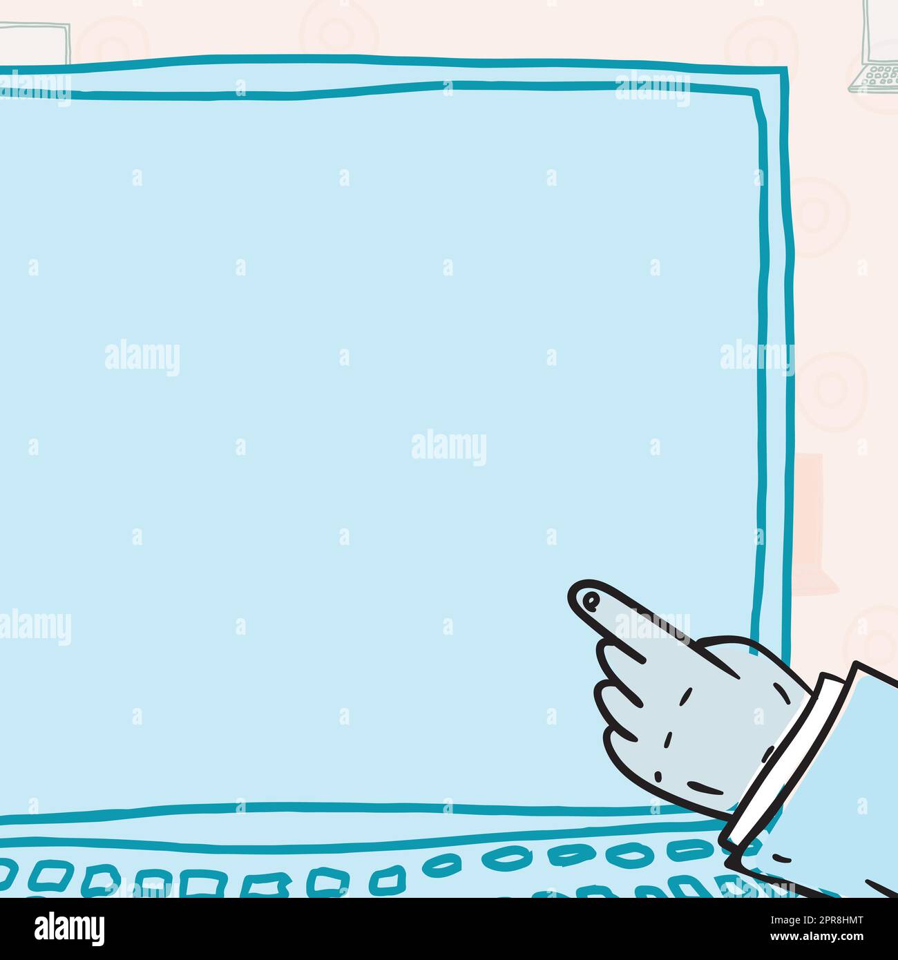 Hand Pointing Finger Mobile Device With Blank Screen Showing New ...