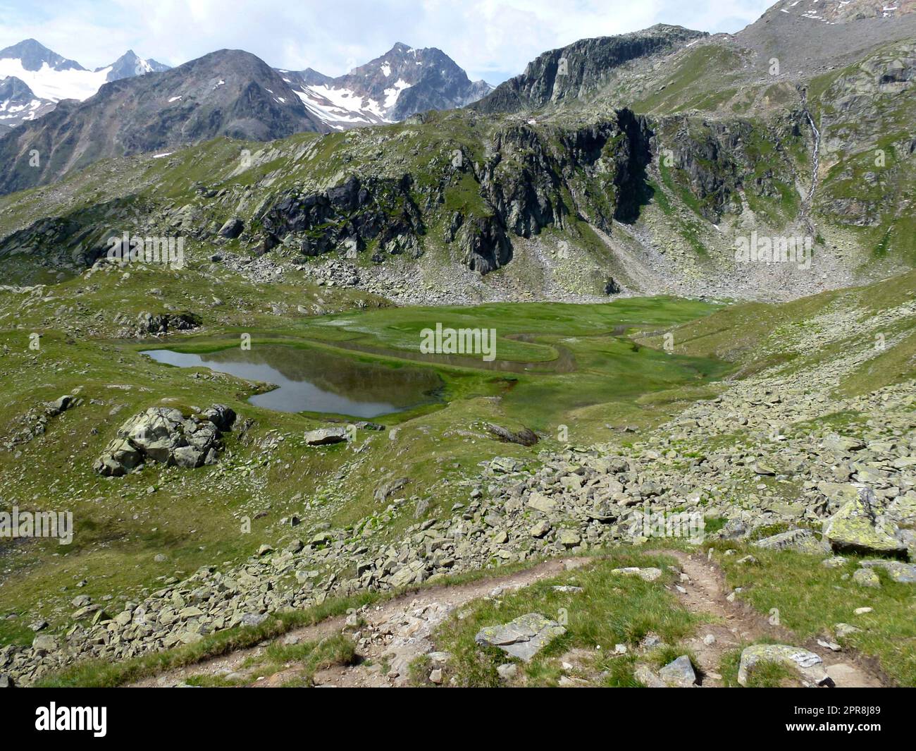 Stubai high-altitude hiking trail, lap 4 in Tyrol, Austria Stock Photo ...