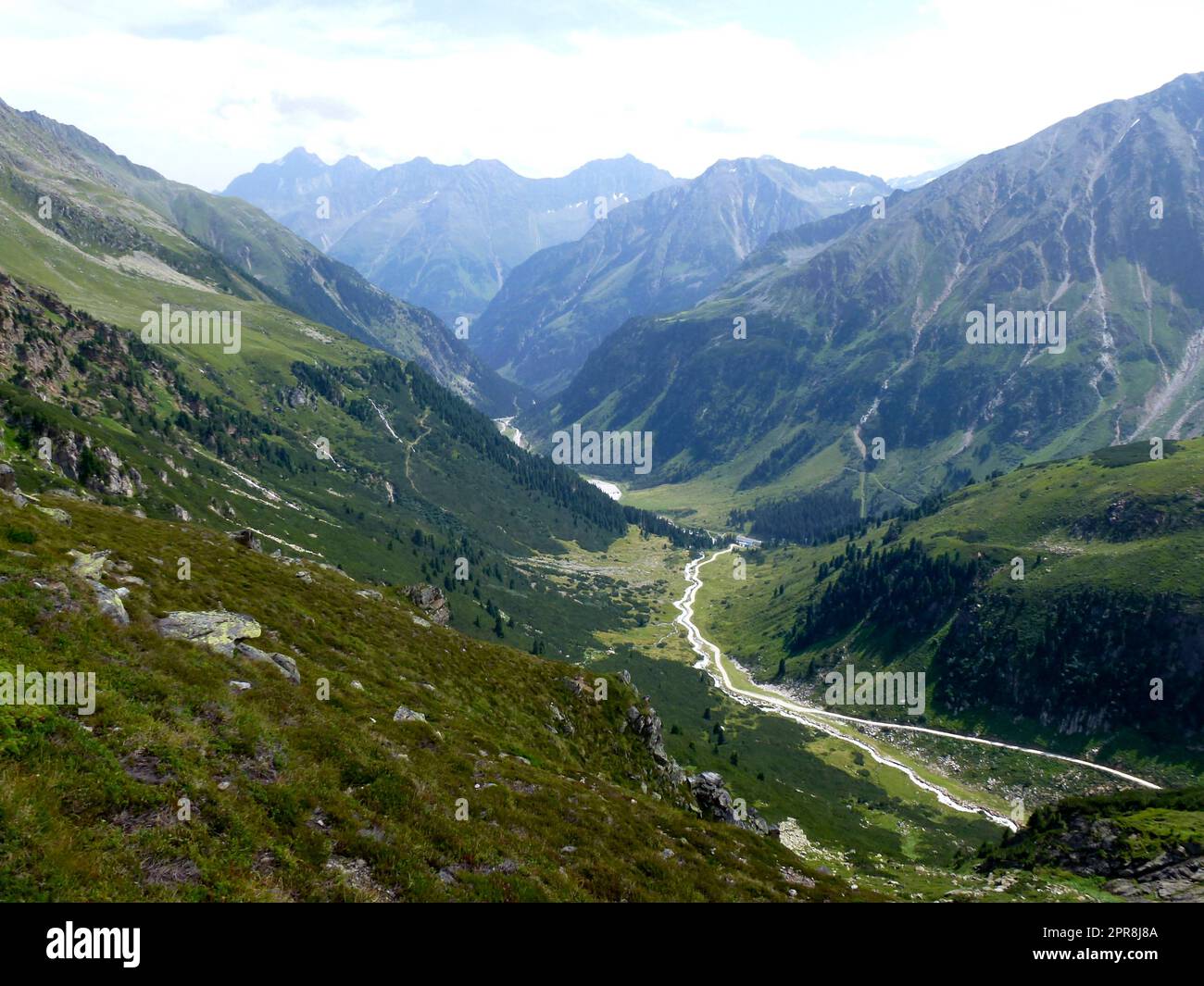Stubai high-altitude hiking trail, lap 4 in Tyrol, Austria Stock Photo ...