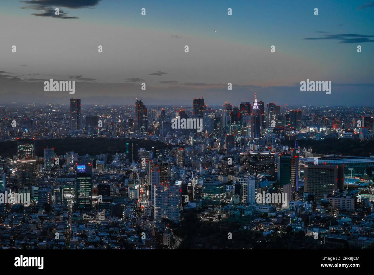 Night view of Tokyo central Tokyo Stock Photo - Alamy