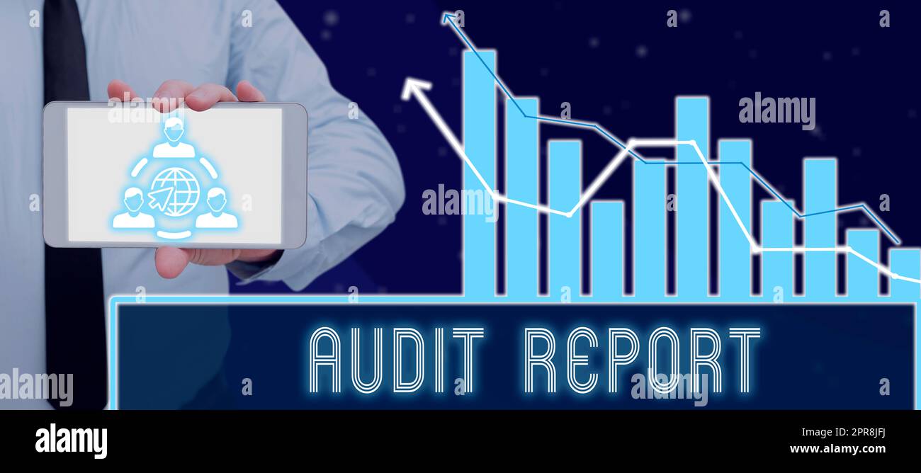 Hand writing sign Audit Report. Business showcase An appraisal of ...