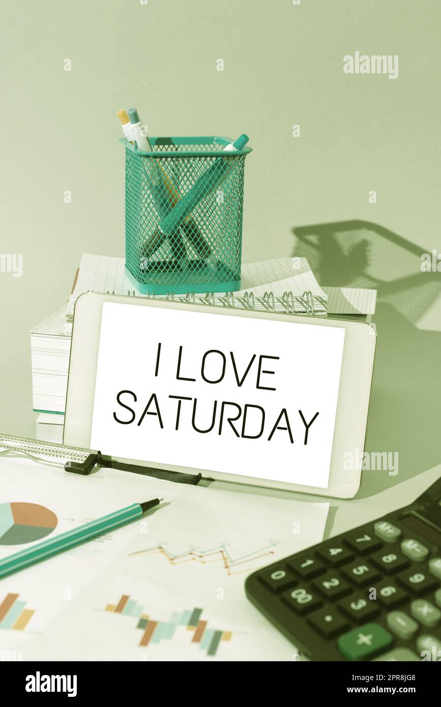 Text caption presenting I Love Saturday. Business overview To have ...