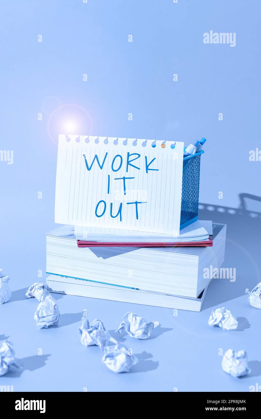 Conceptual caption Work It Out. Word for Planning something in detail ...