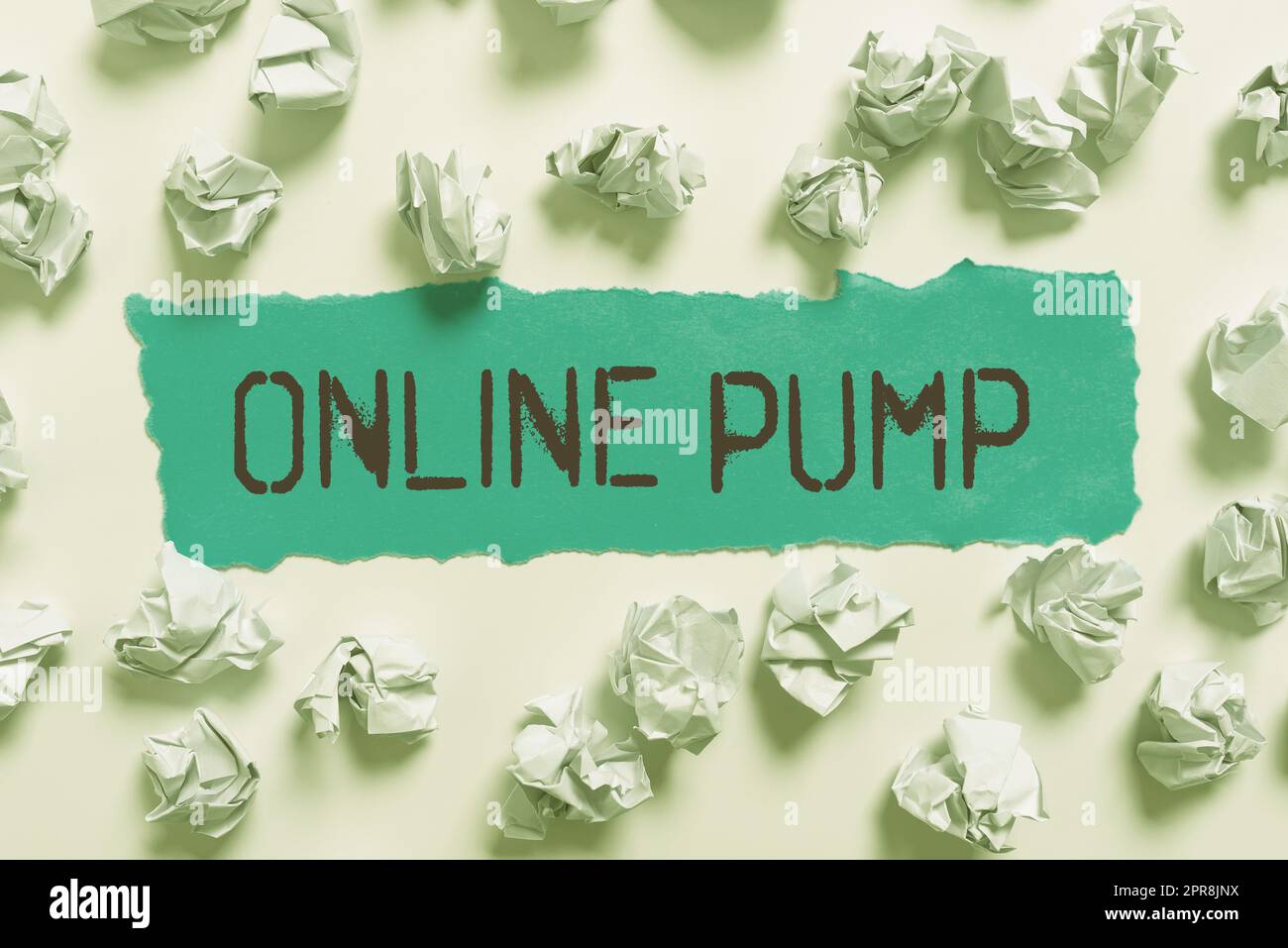 Hand writing sign Online Pump. Internet Concept device which moves ...
