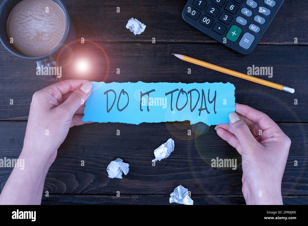 Conceptual caption Do It Today. Business showcase Respond now ...