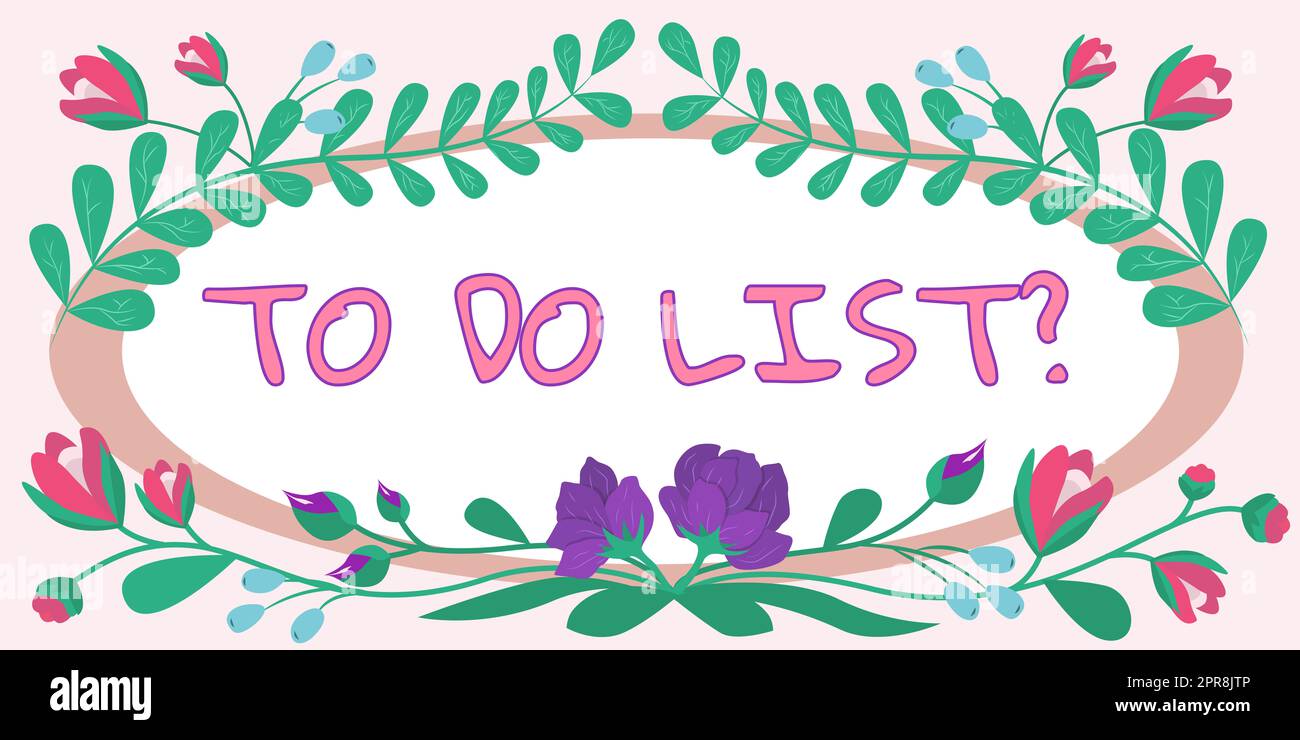 Conceptual caption To Do List Question, Business showcase Series of ...