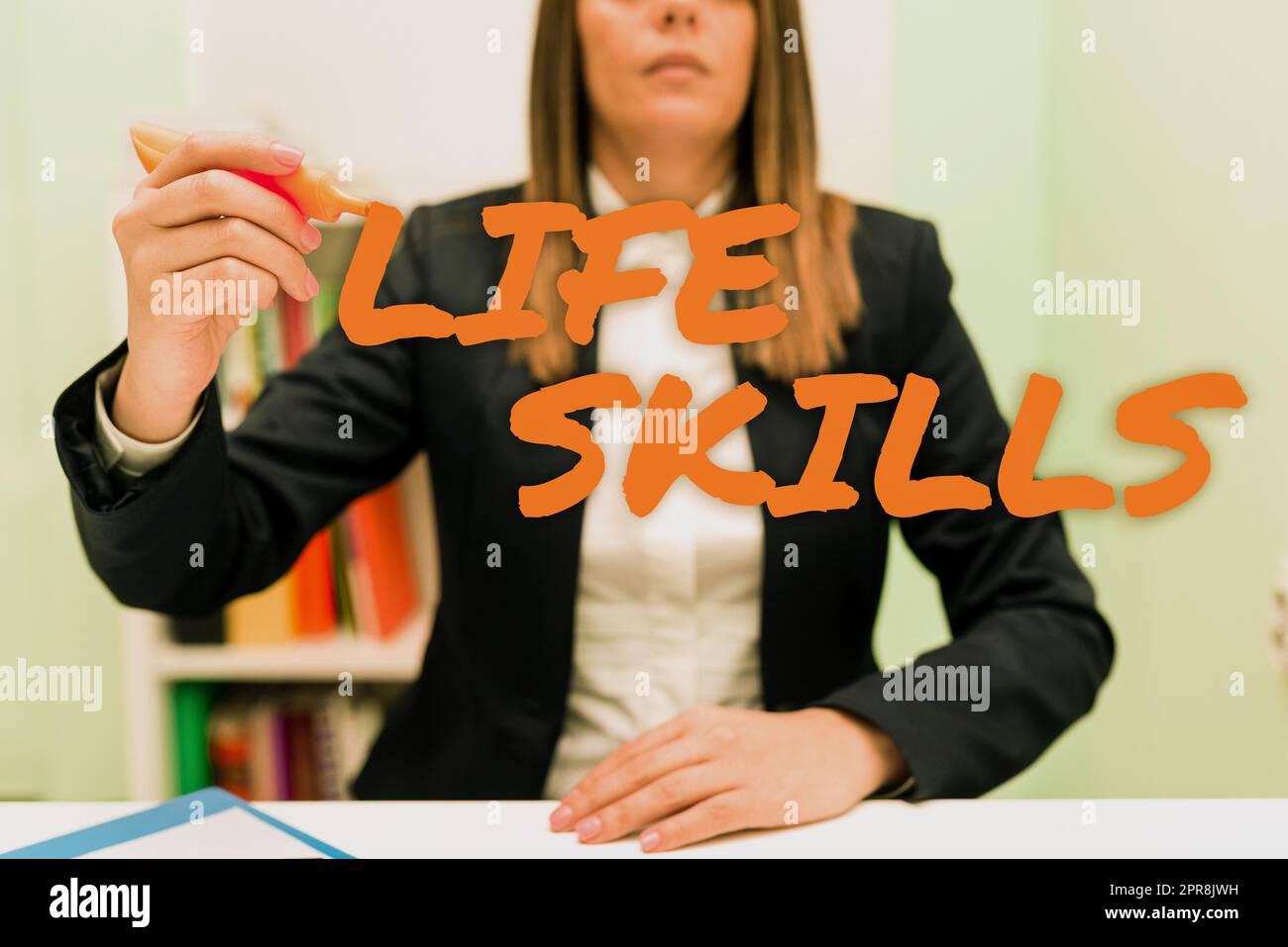 Conceptual caption Life Skills. Business concept that is necessary or ...