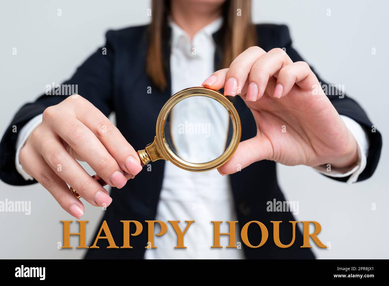 Text caption presenting Happy Hour. Business showcase Spending time for ...