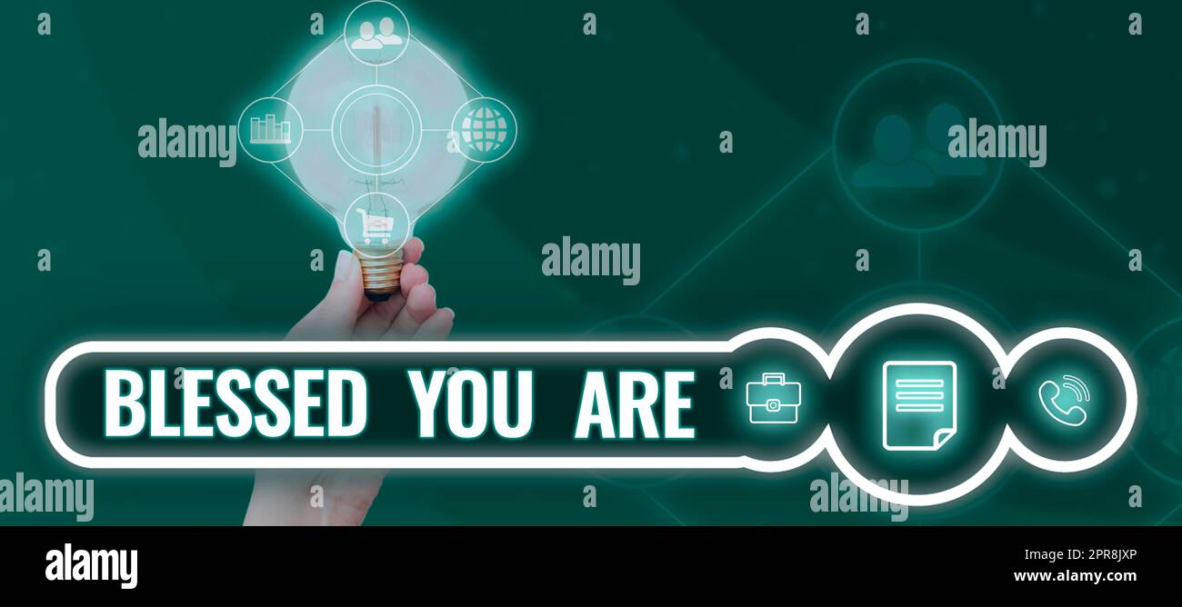 Text showing inspiration Blessed You Are. Word for Spiritual gratitude ...