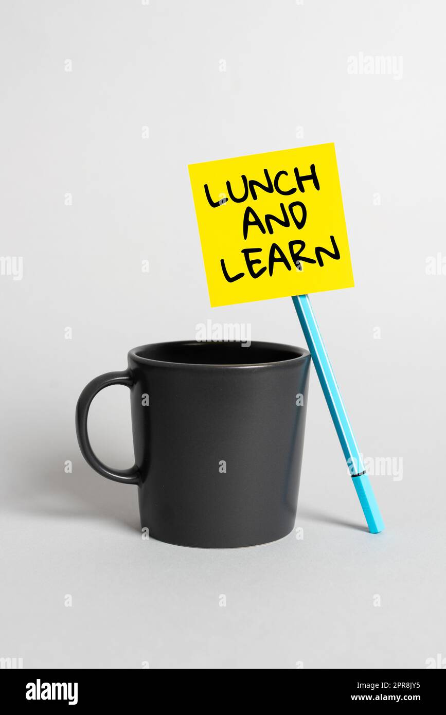 Inspiration showing sign Lunch And Learn. Word for Have meal and study ...