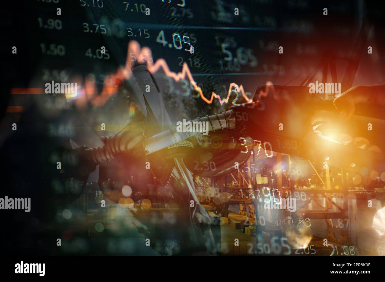 Graph with increasing of the fuel price Stock Photo - Alamy